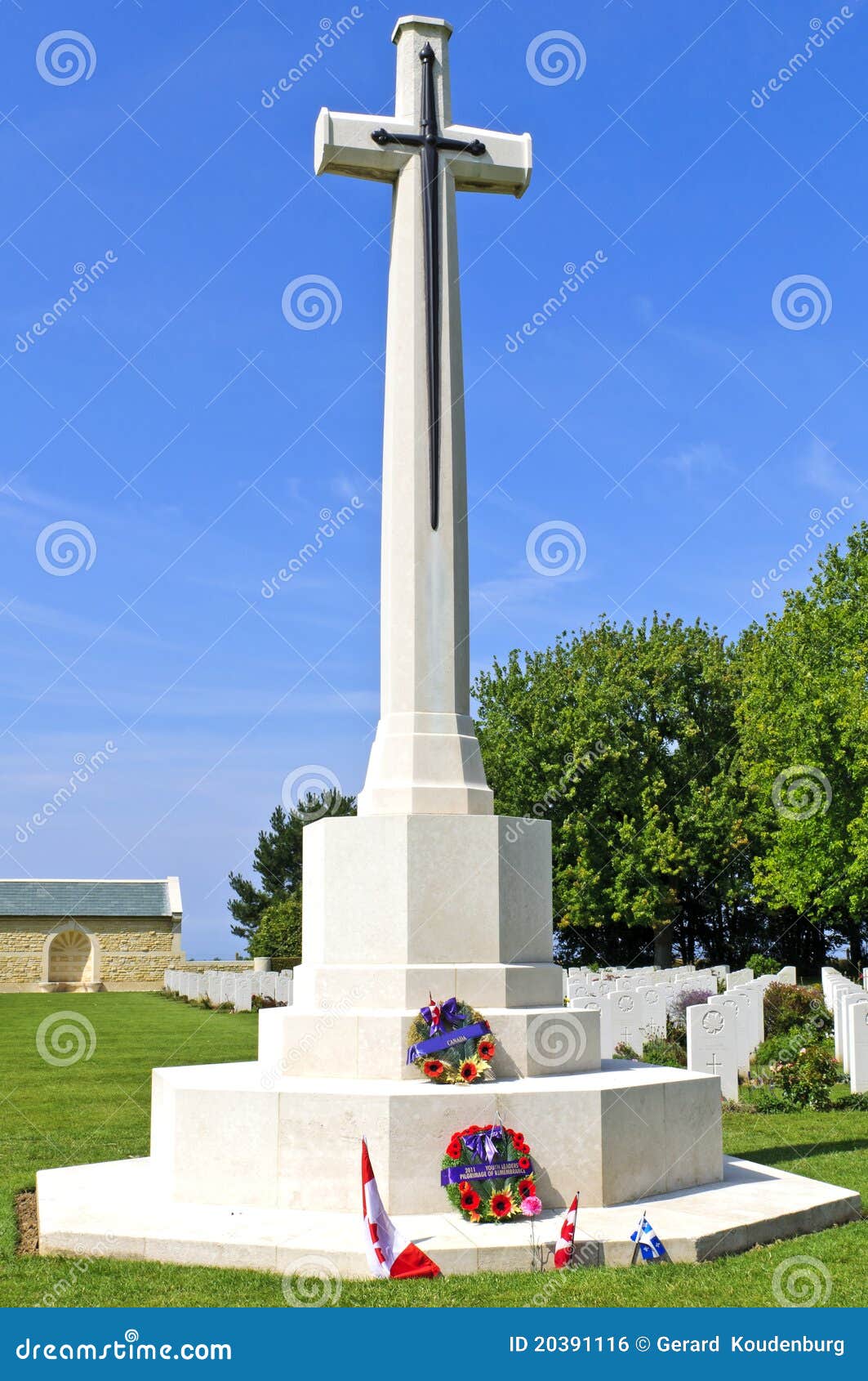 Canadian Memorial and Cemetery in Normandy Stock Photo - Image of hero ...