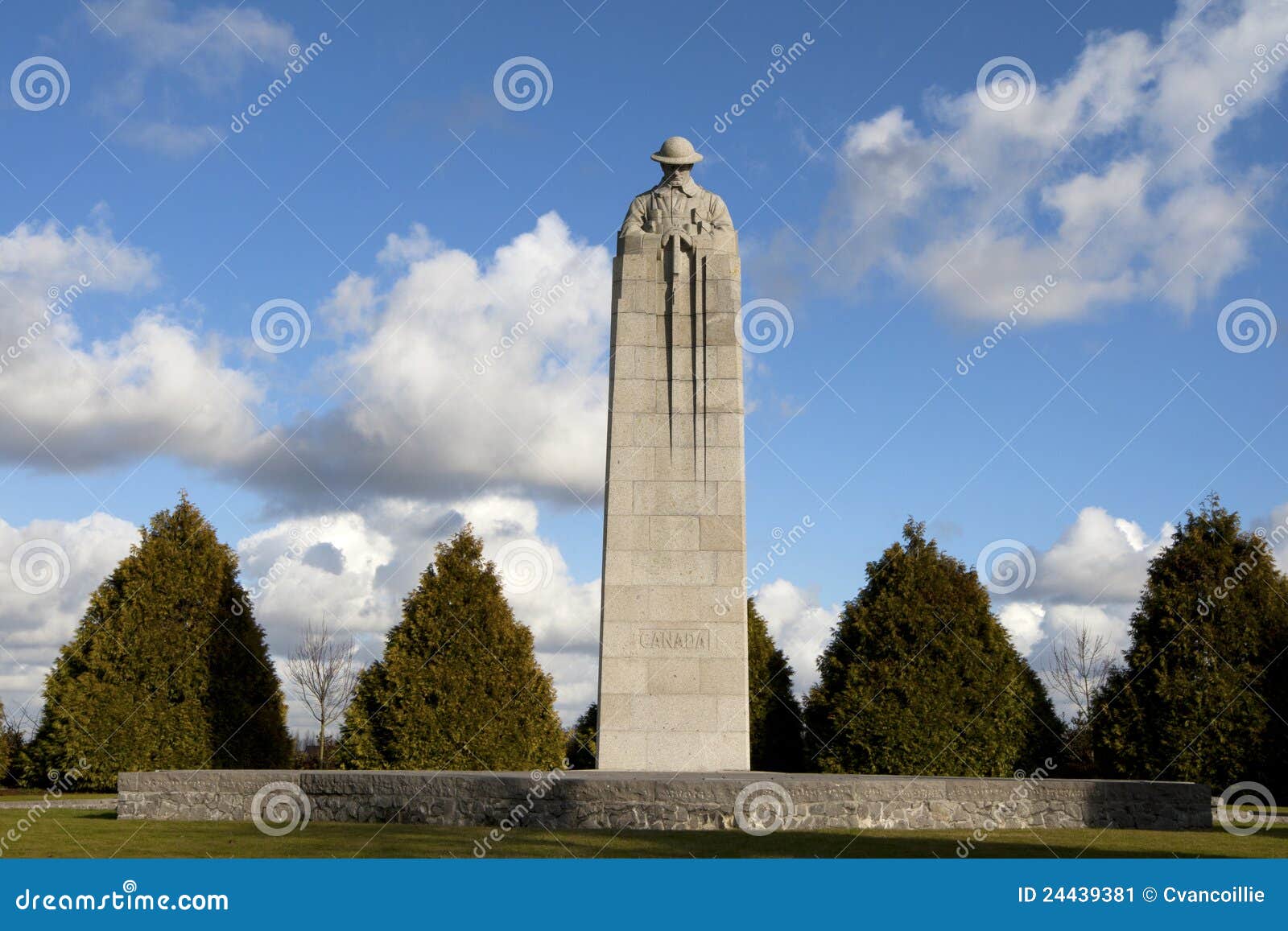 Canadian Monument in St. Juliaan Stock Image - Image of soldier ...