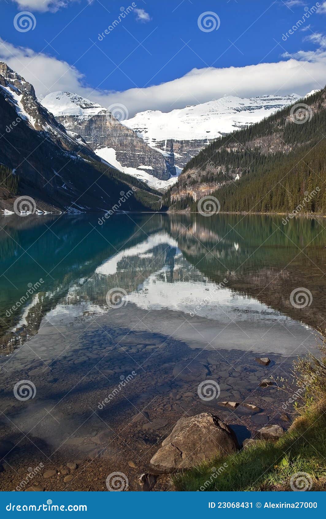 Lake Agnes In Banff National Park Royalty-Free Stock Photography ...