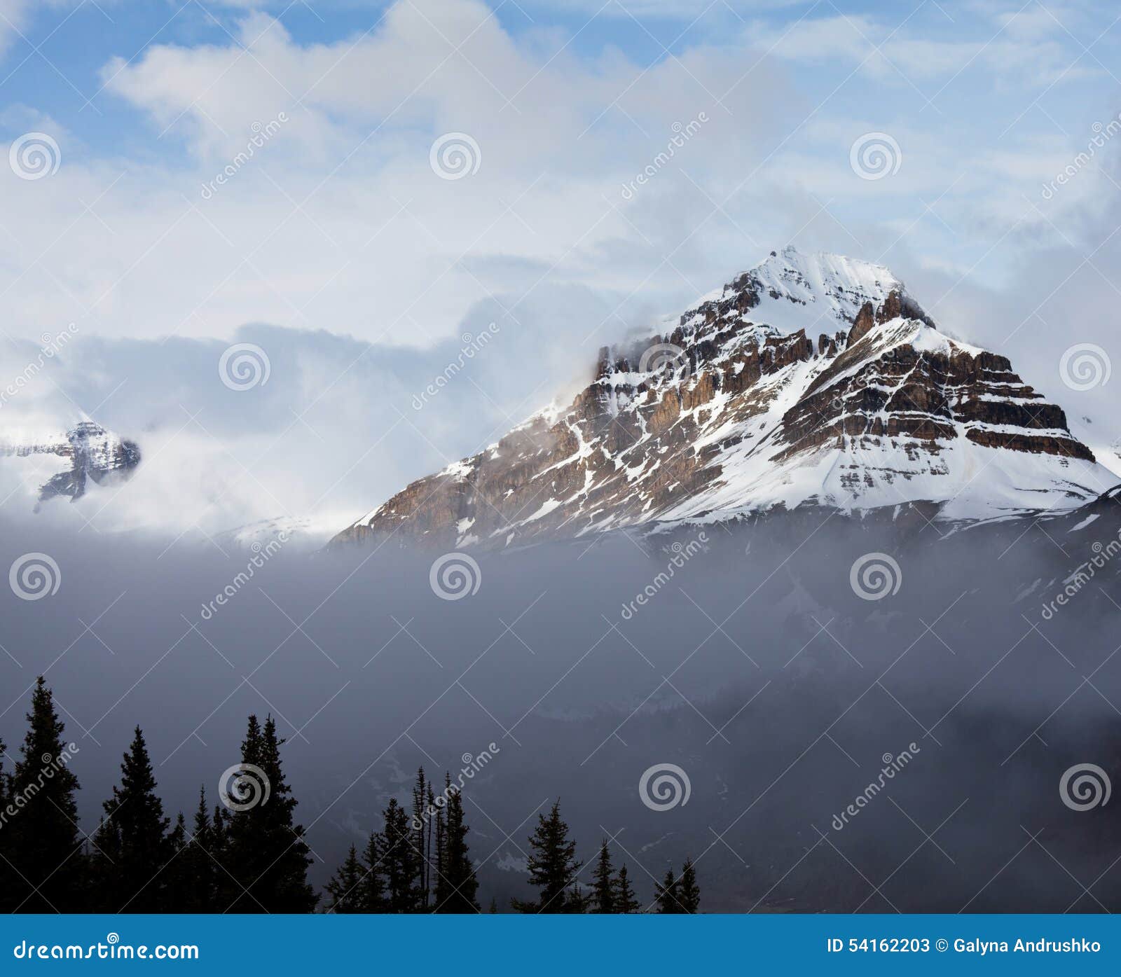 Canadian mountains stock image. Image of mountainside - 54162203