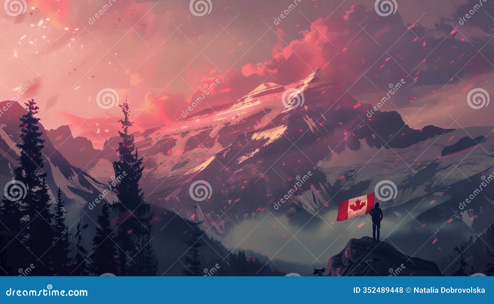 Canadian National Flag, Symbolizing Unity and Heritage with the Maple ...