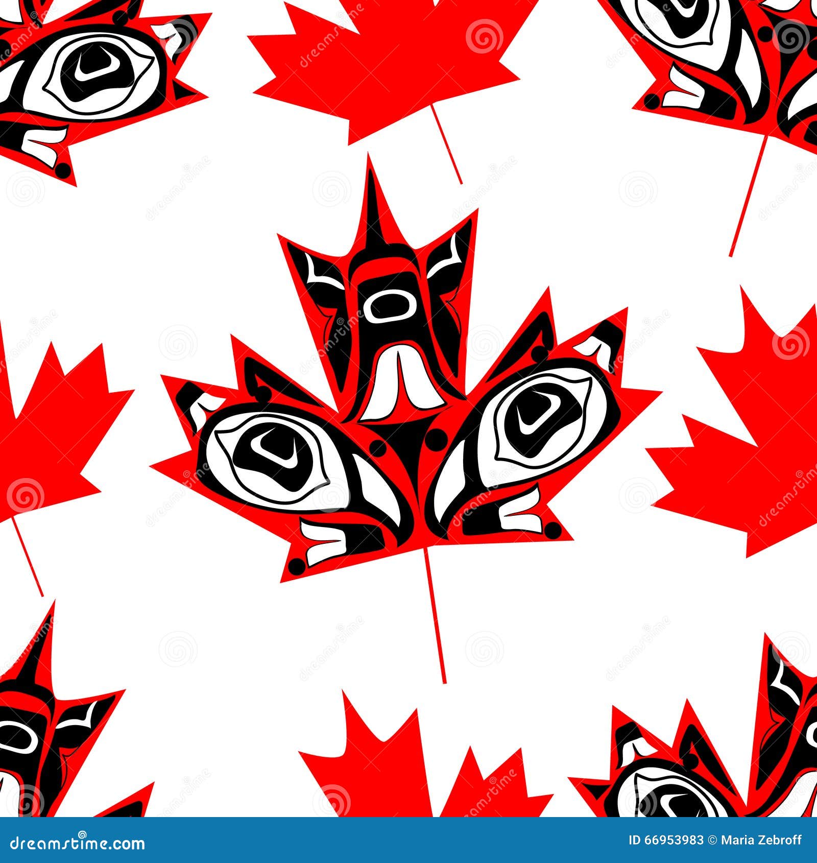Canadian Native Maple Leaf Cartoon Vector | CartoonDealer.com #66907219