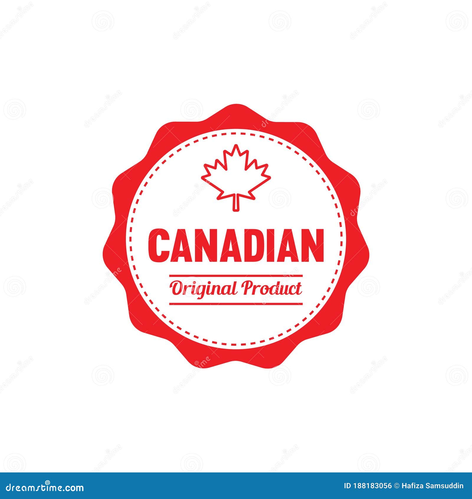 A Canadian Original Product Label Illustration. Stock Vector ...