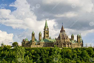 Canadian Parliament stock photo. Image of clouds, landmark - 10028140