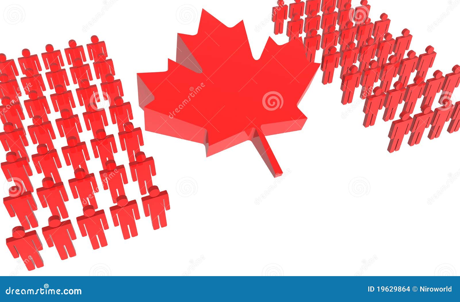 Canadian People 3D Flag stock illustration. Illustration of canadian ...