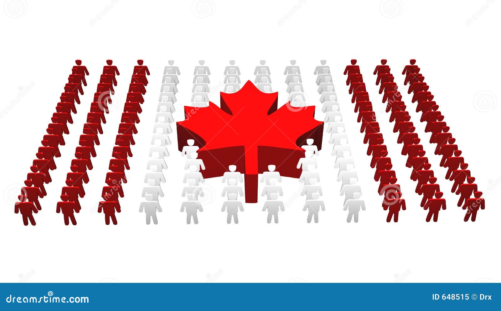 Canadian People Icon Map. Detailed Vector Silhouette. Mixed Crowd Of ...