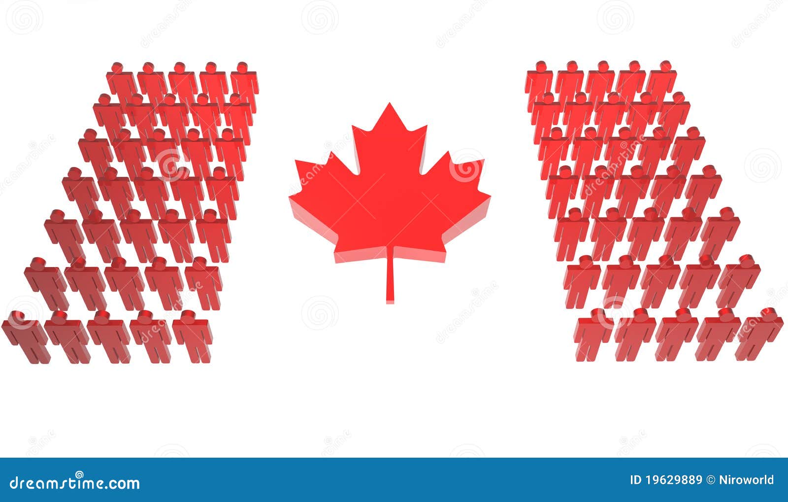 Canadian People Icon Map. Detailed Vector Silhouette. Mixed Crowd Of ...