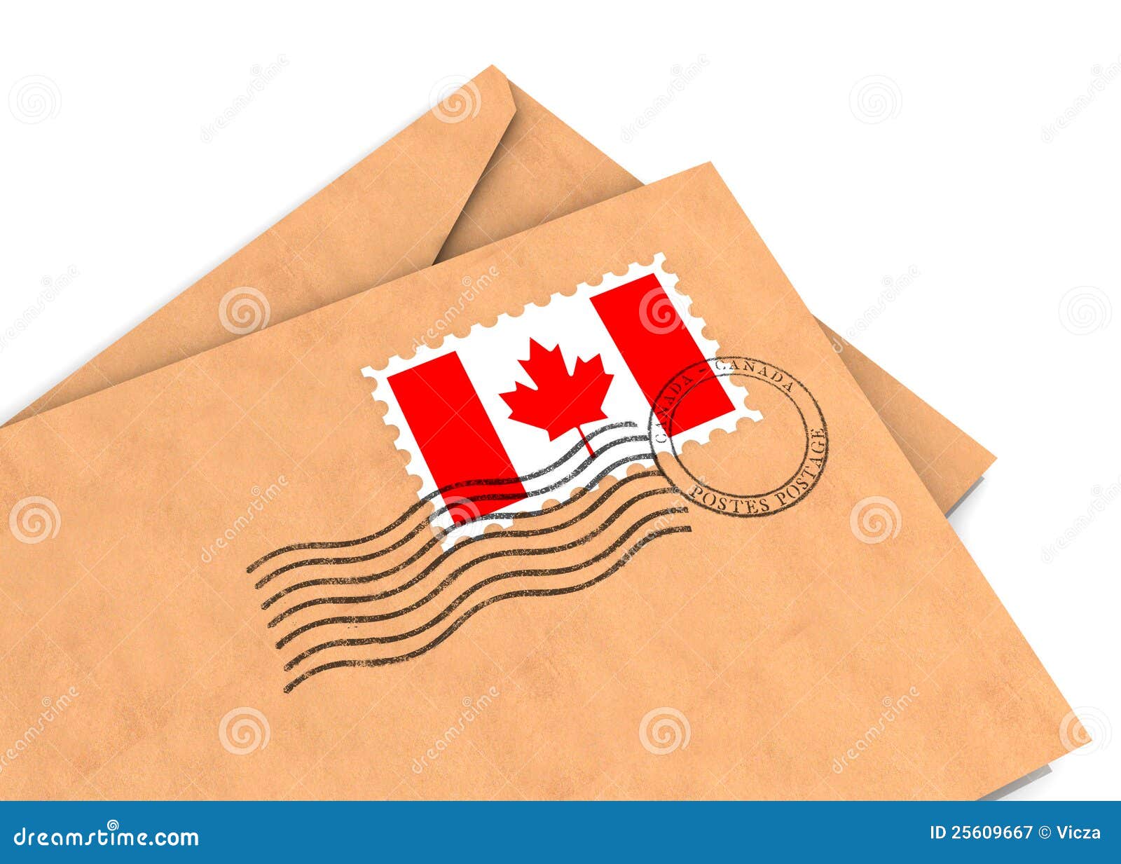 Canadian post stock illustration. Illustration of leaf - 25609667