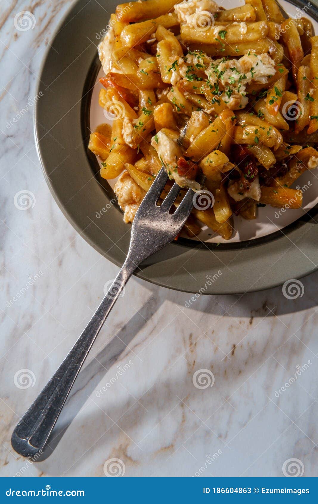 Canadian Poutine Fries stock image. Image of beef, kitchen - 186604863