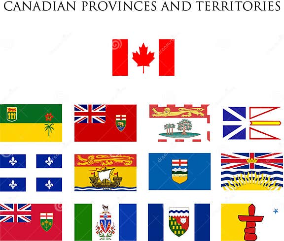 Canadian provinces flags stock vector. Illustration of manitoba - 6159718