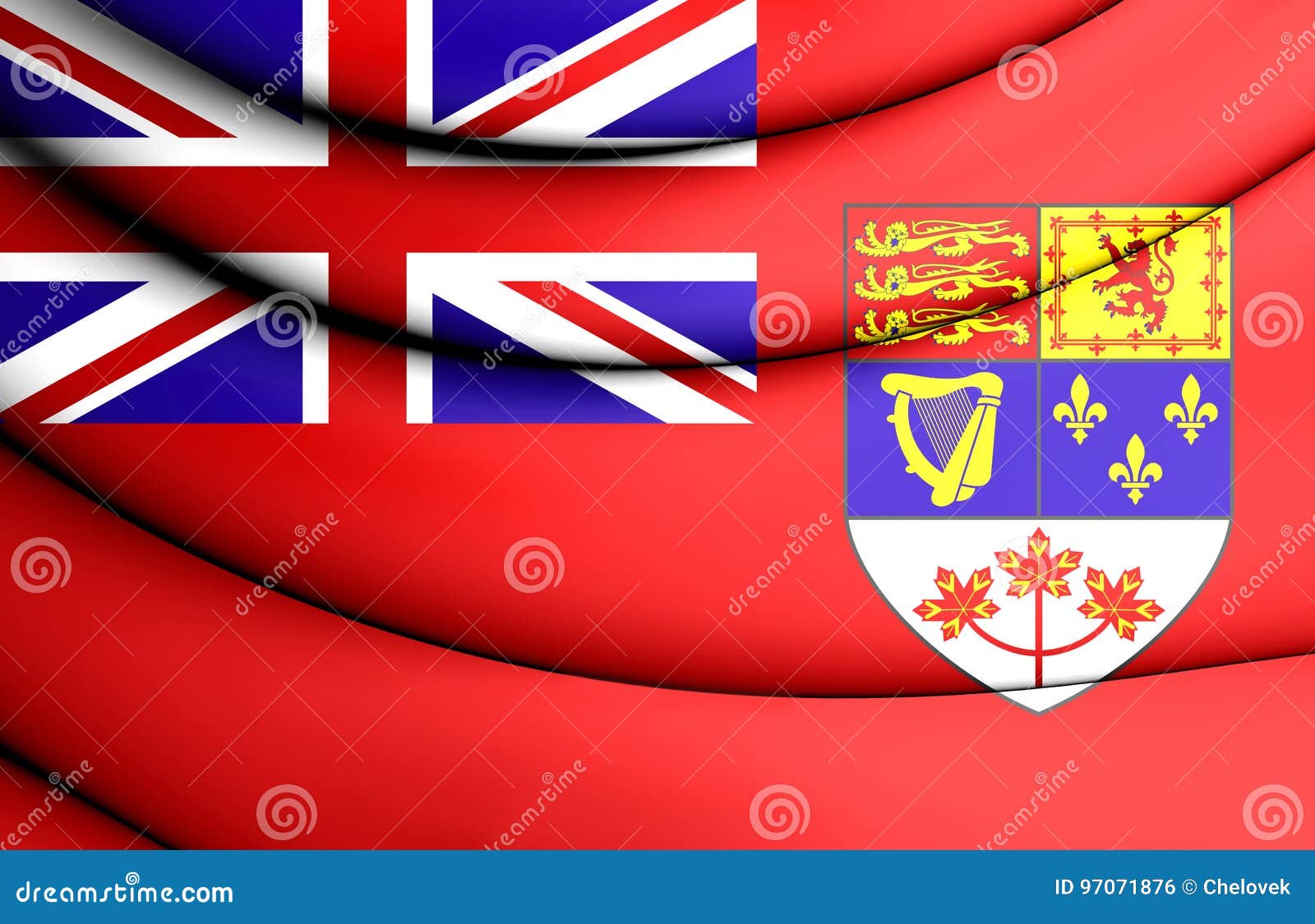 Canadian Red Ensign 1957-1965 Stock Illustration - Illustration of ...