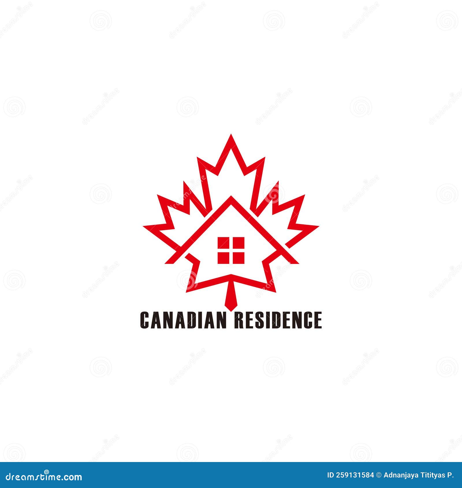 Canadian Residence House Symbol Logo Vector Stock Vector - Illustration ...