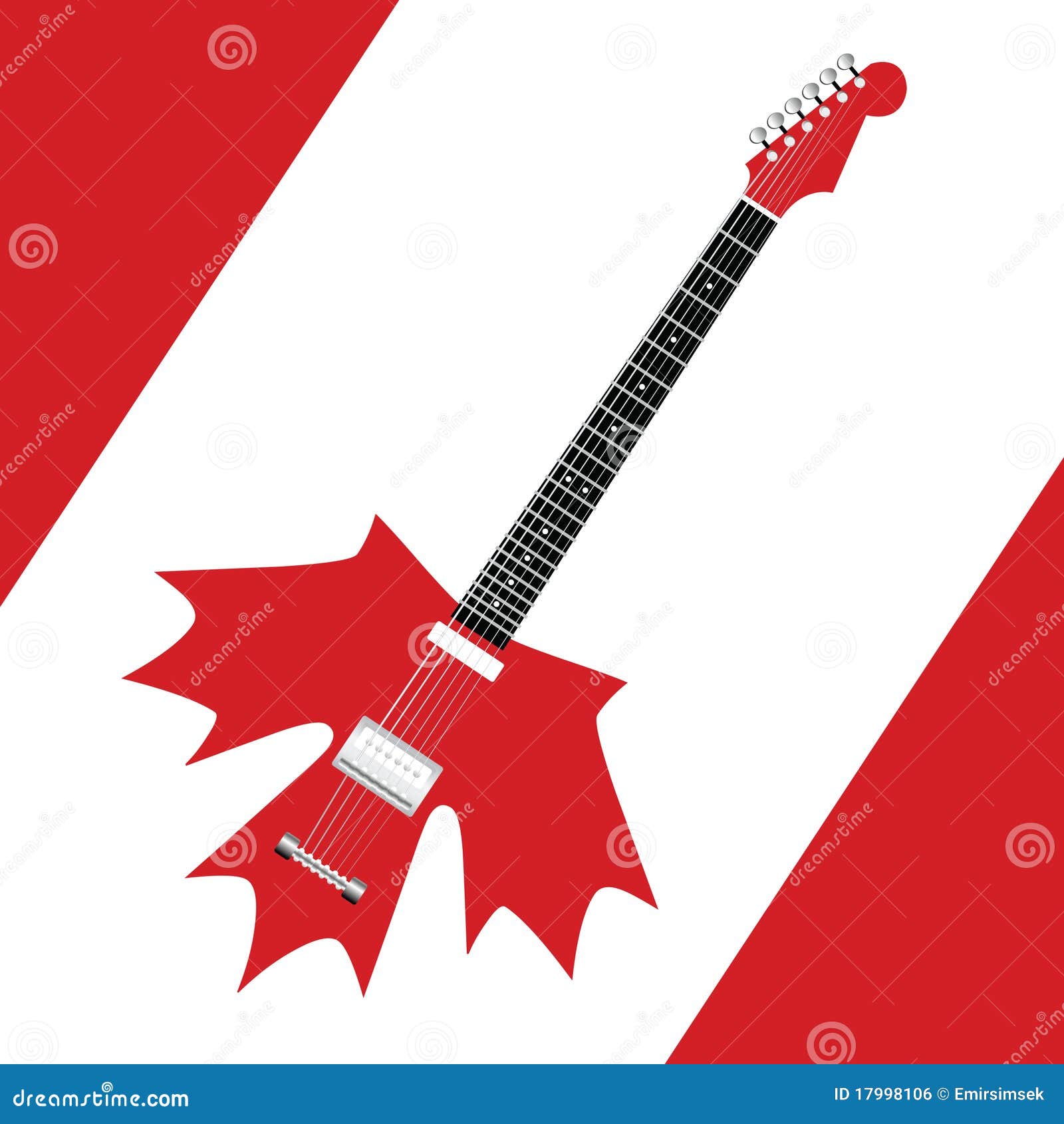 Canadian Rock Guitar stock vector. Illustration of style - 17998106