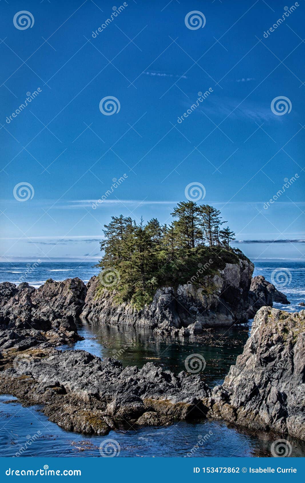 Canadian Sea Stack on Sunny Day Stock Photo - Image of vacation, sunny ...