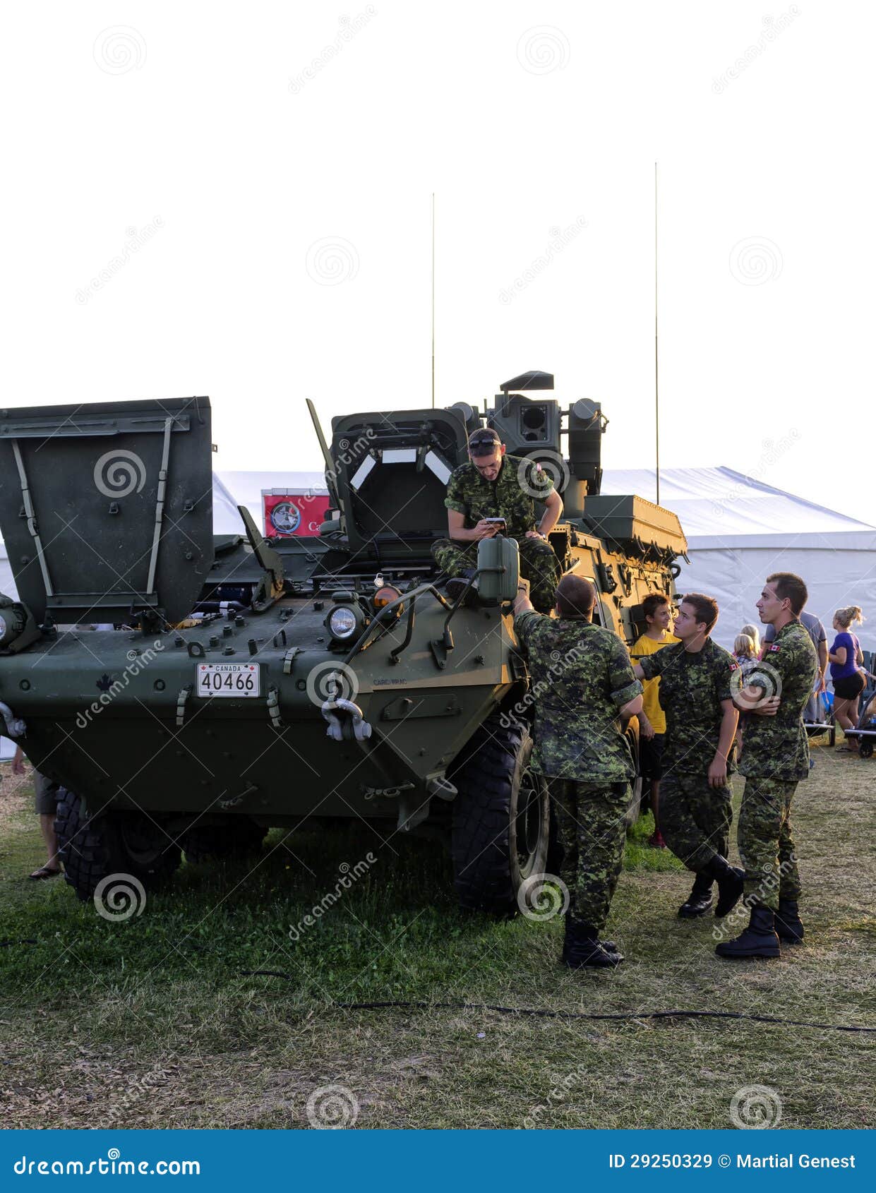 Canadian Soldiers Around APC Editorial Stock Image - Image of carrier ...
