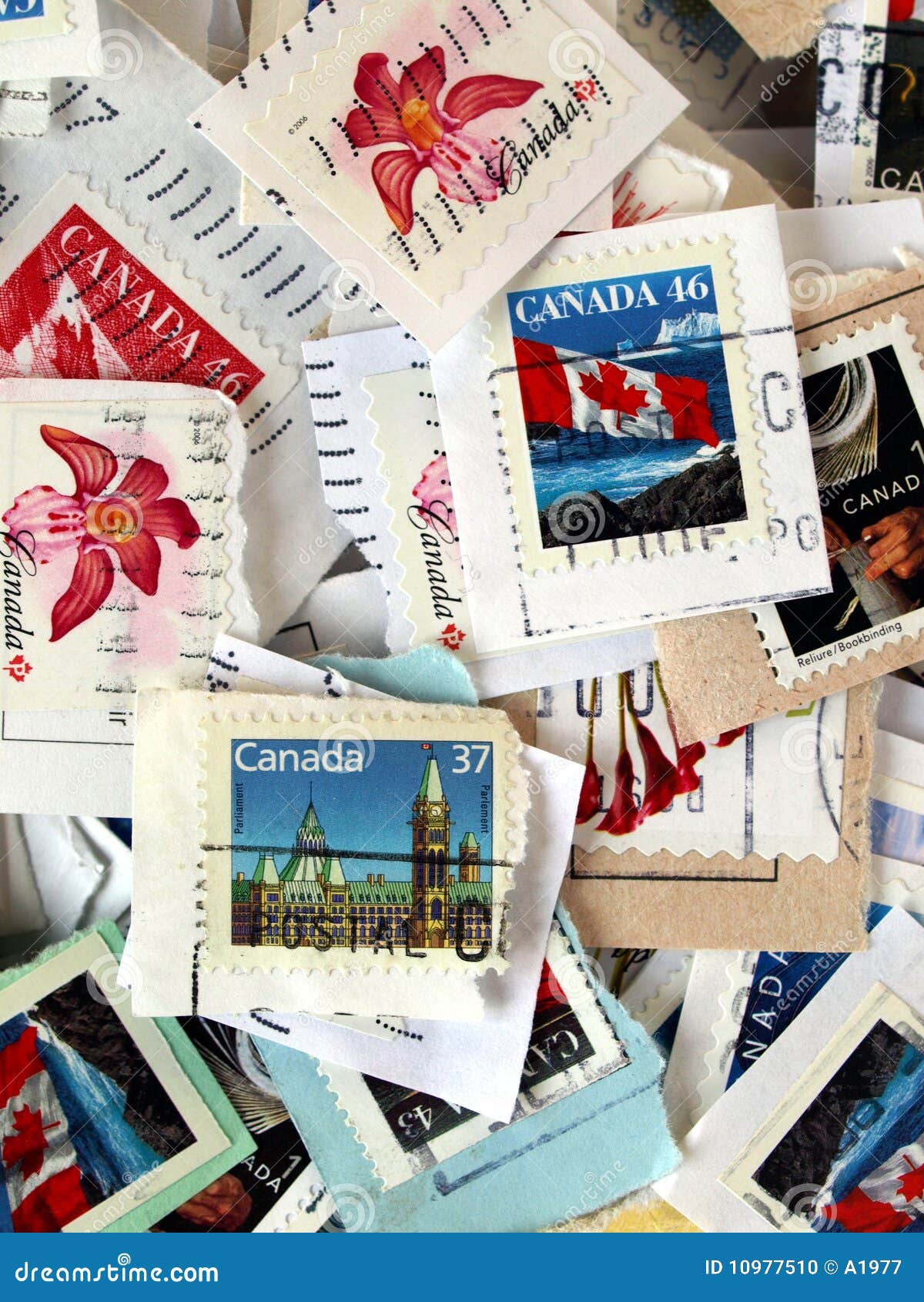 Canadian stamps editorial image. Image of mail, envelope - 10977510