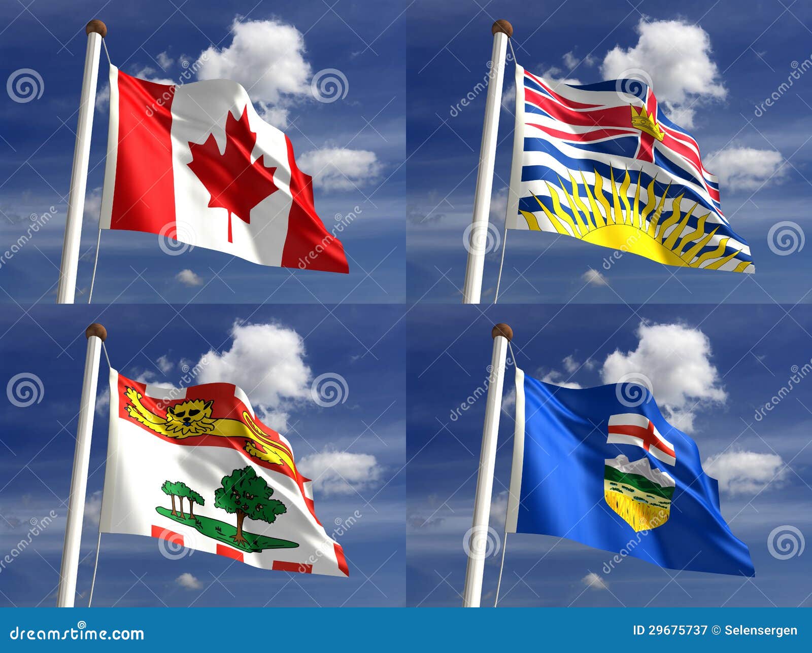 Canadian State Flags stock illustration. Illustration of alberta - 29675737