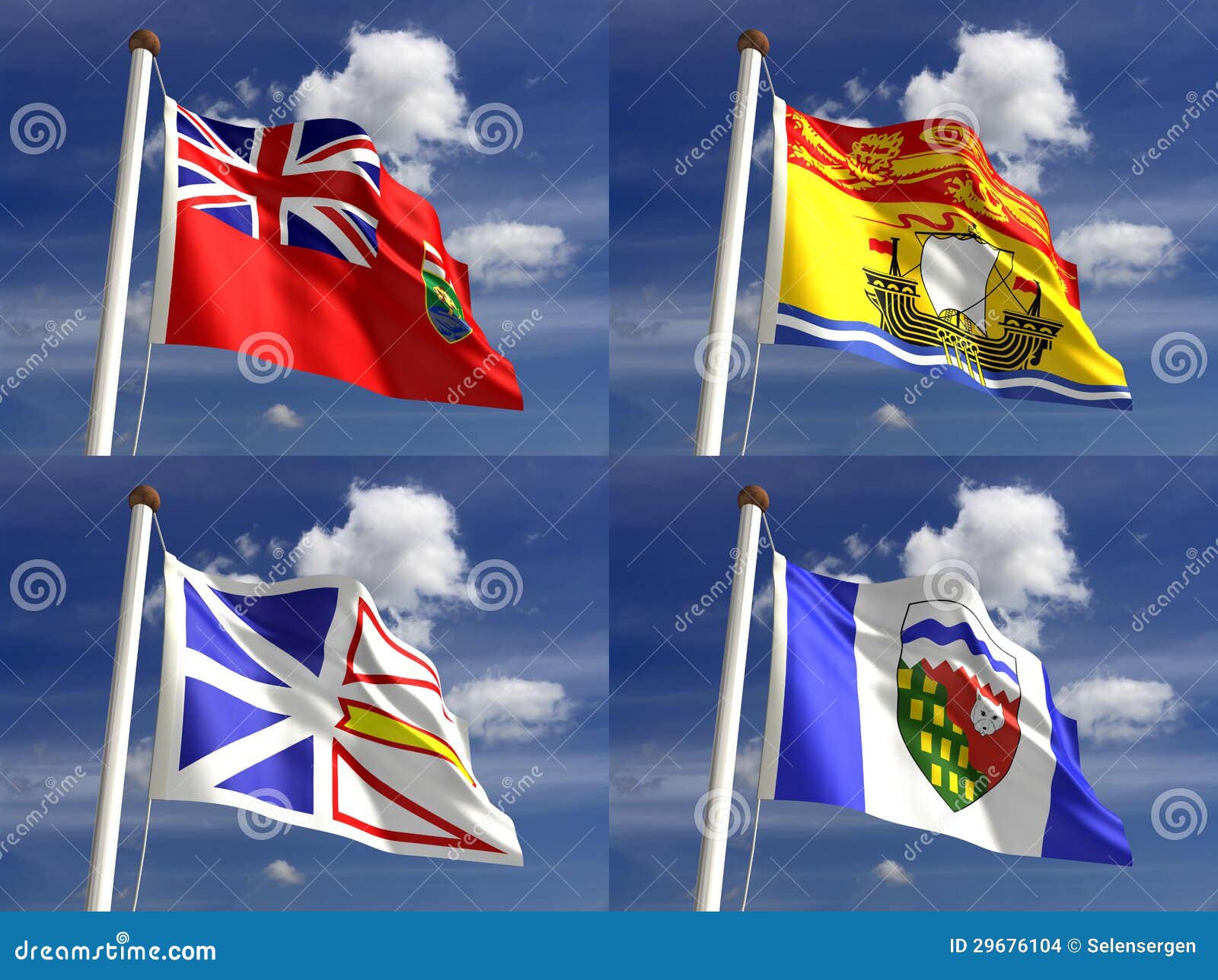 Canadian State Flags stock illustration. Illustration of state - 29676104