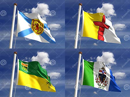 Canadian State Flags stock illustration. Illustration of clipping ...