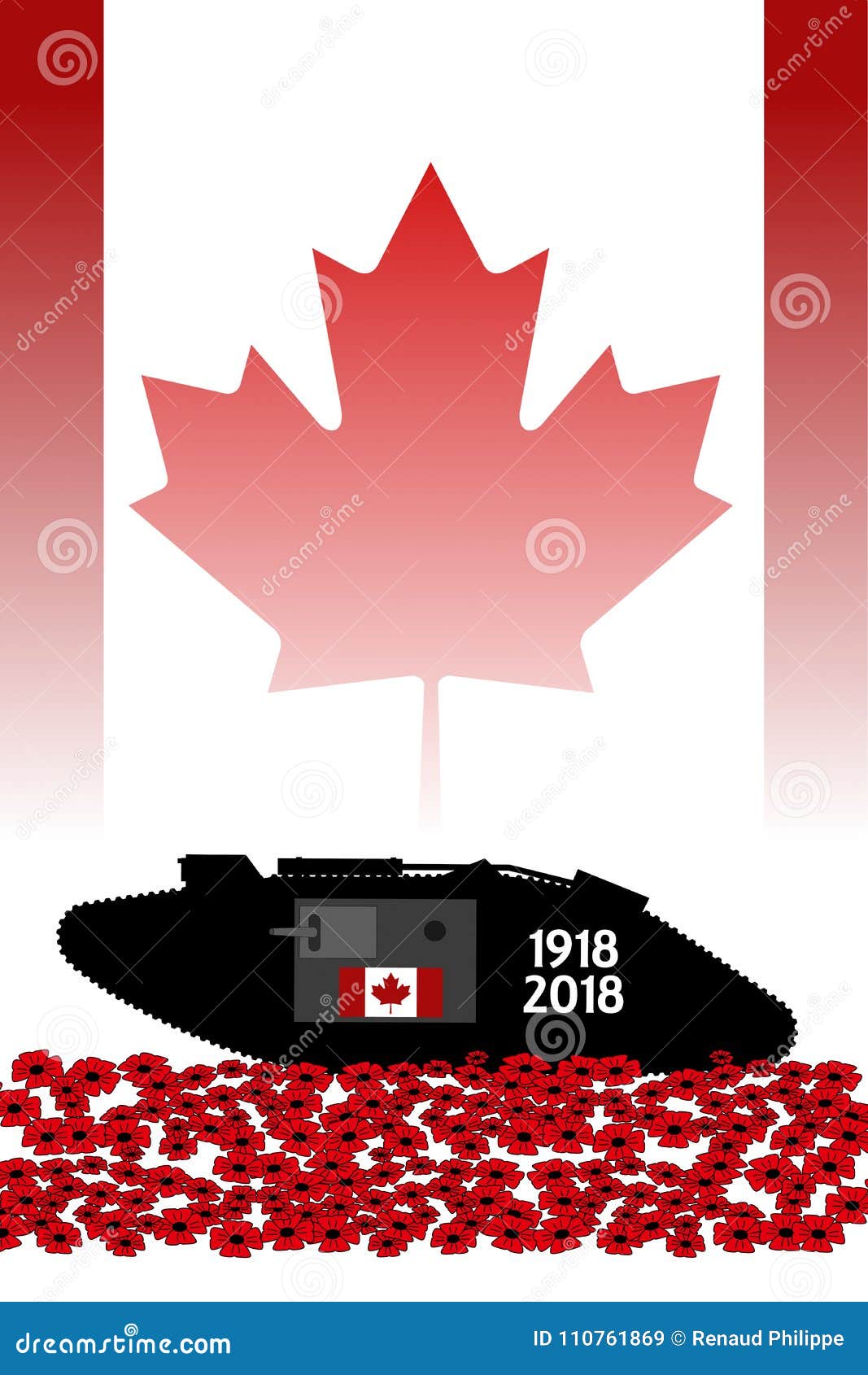 Canadian Tank, Commemoration of the Centenary of the Great War Stock ...