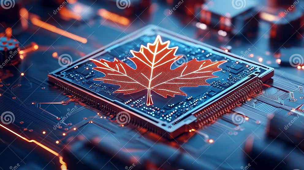 Canadian Tech Innovation Symbolizing Nature Technology Progress ...