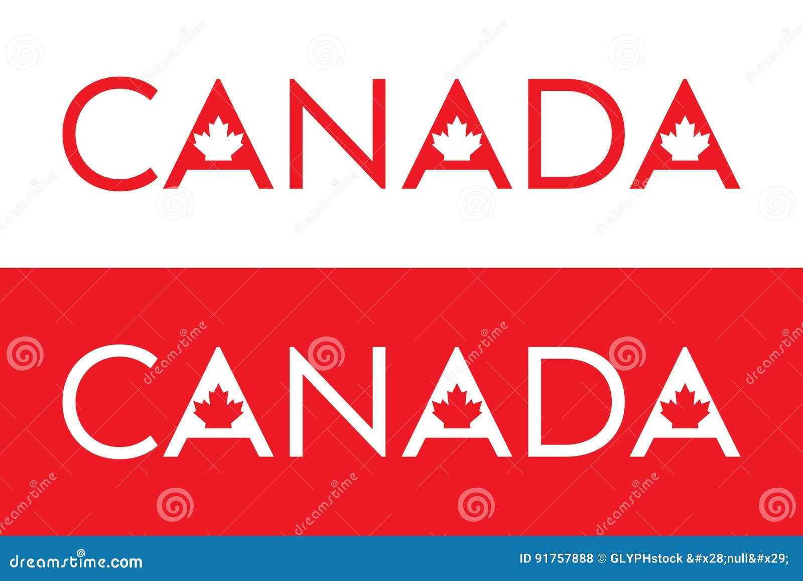 Canadian Type stock vector. Illustration of mark, silhouette - 91757888