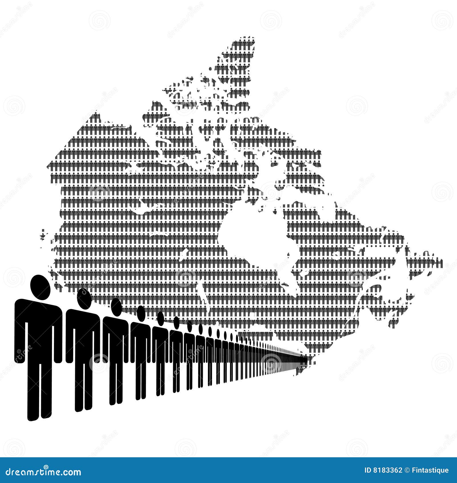 Canadian workforce map stock vector. Illustration of business - 8183362