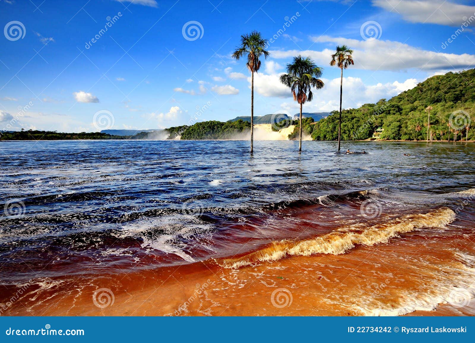 Canaima Lagoon, Venezuela stock photo. Image of stones - 22734242