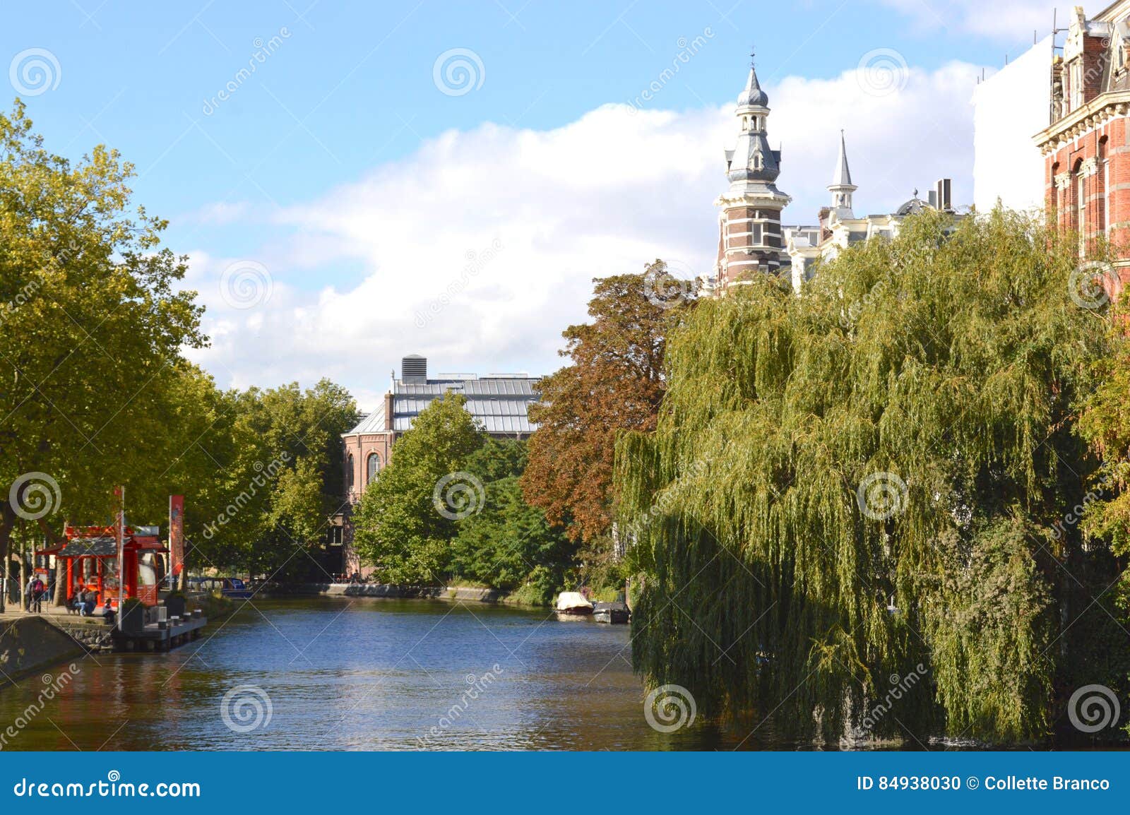 Canal in Amsterdam stock photo. Image of historic, green - 84938030