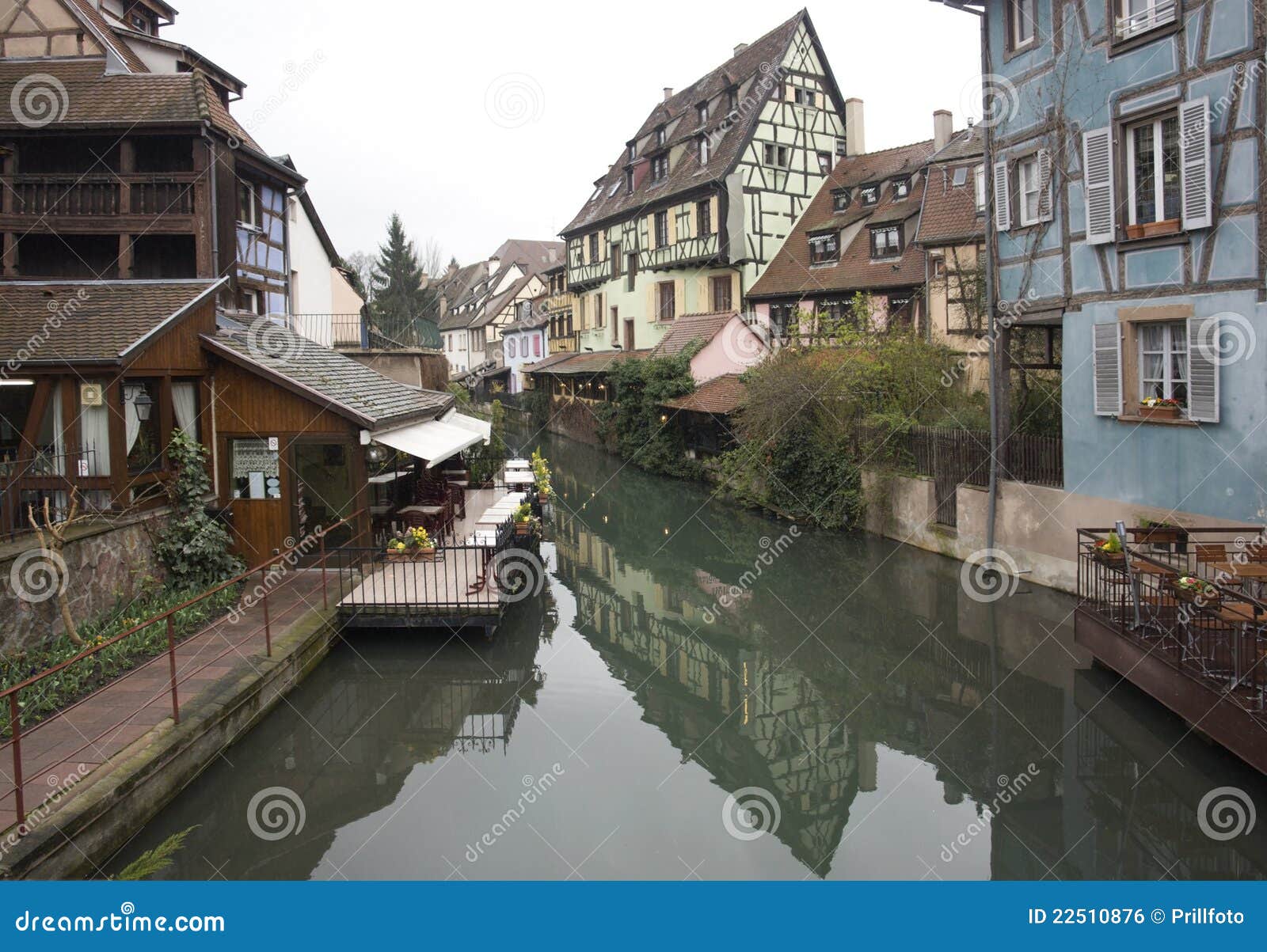 Canal in Colmar stock photo. Image of interior, destinations - 22510876