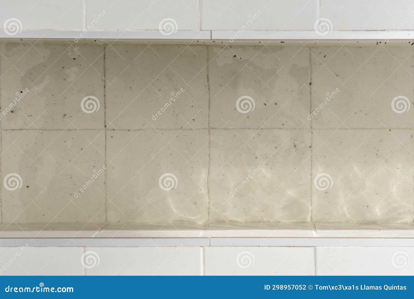 Canal Filled with Water Tiled with White Square Tiles Stock Photo ...
