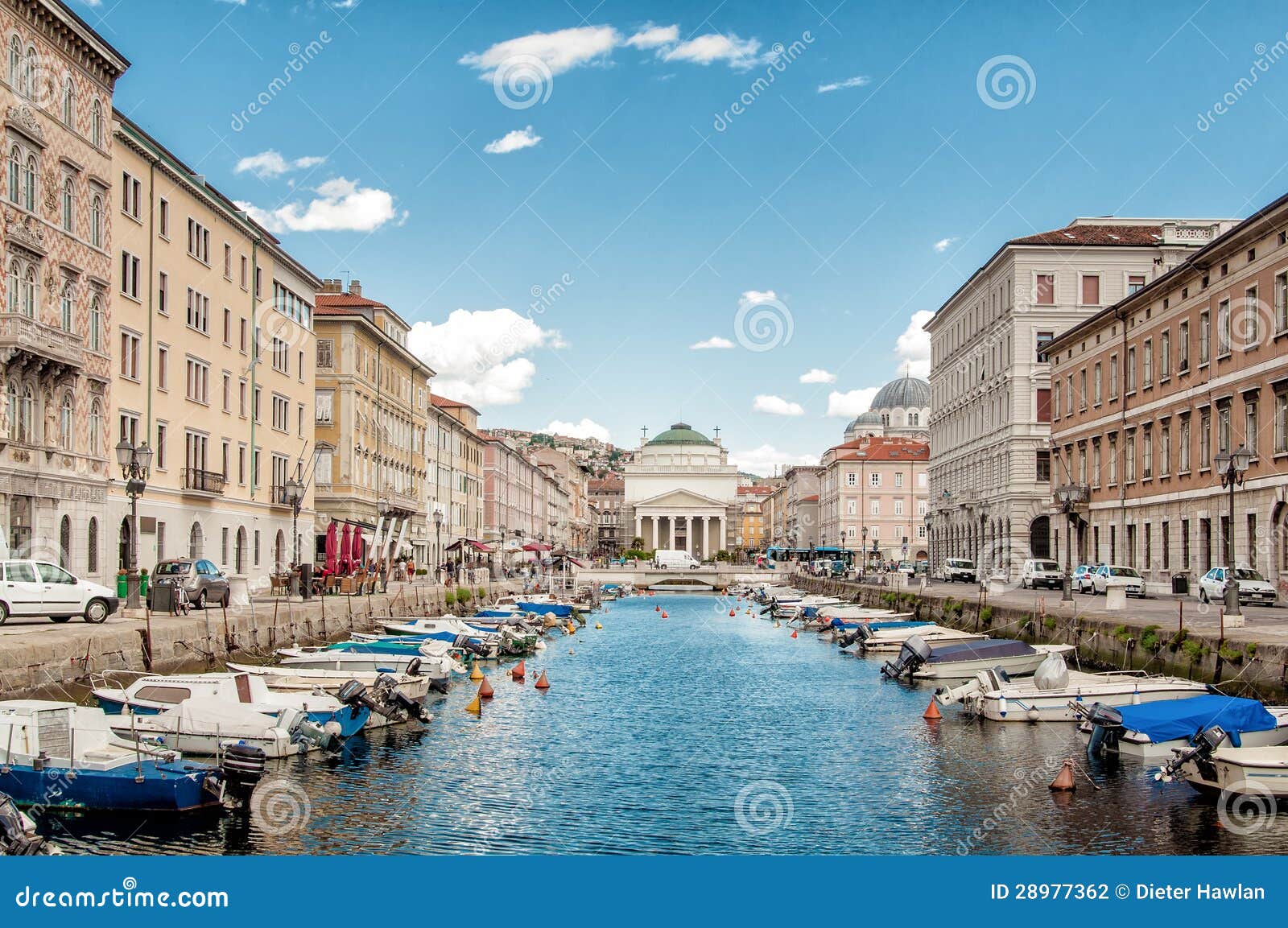 Canal Grande in Trieste stock photo. Image of harbor - 28977362