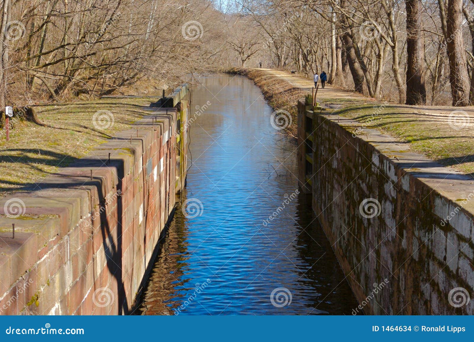 Canal Lock stock photo. Image of water, trees, path, hiking - 1464634