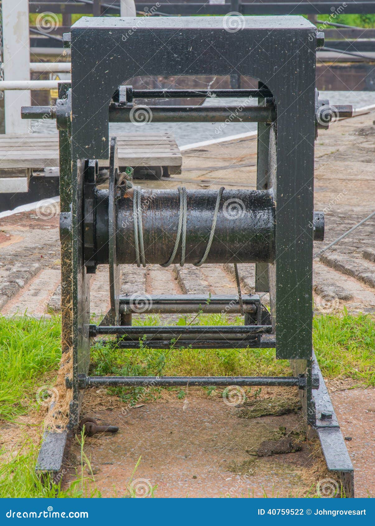 Canal Lock Winch stock photo. Image of cable, mechanical - 40759522