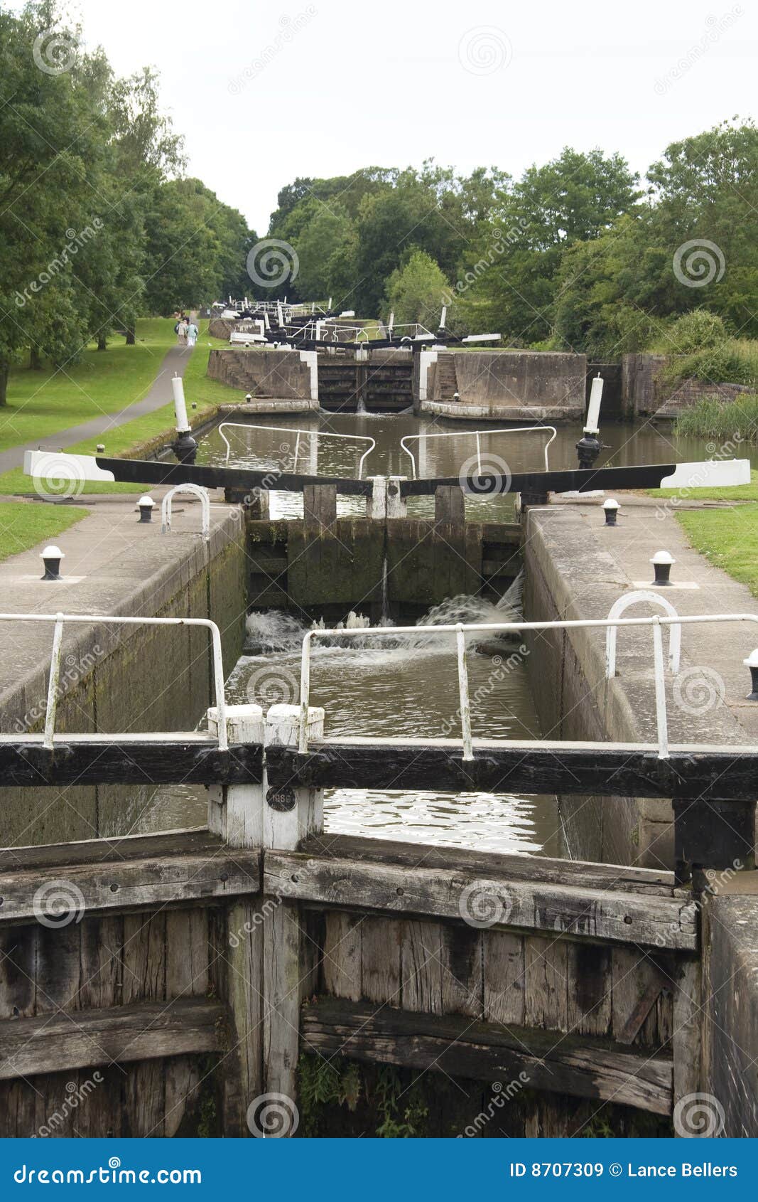 Canal locks stock image. Image of boat, heritage, channel - 8707309