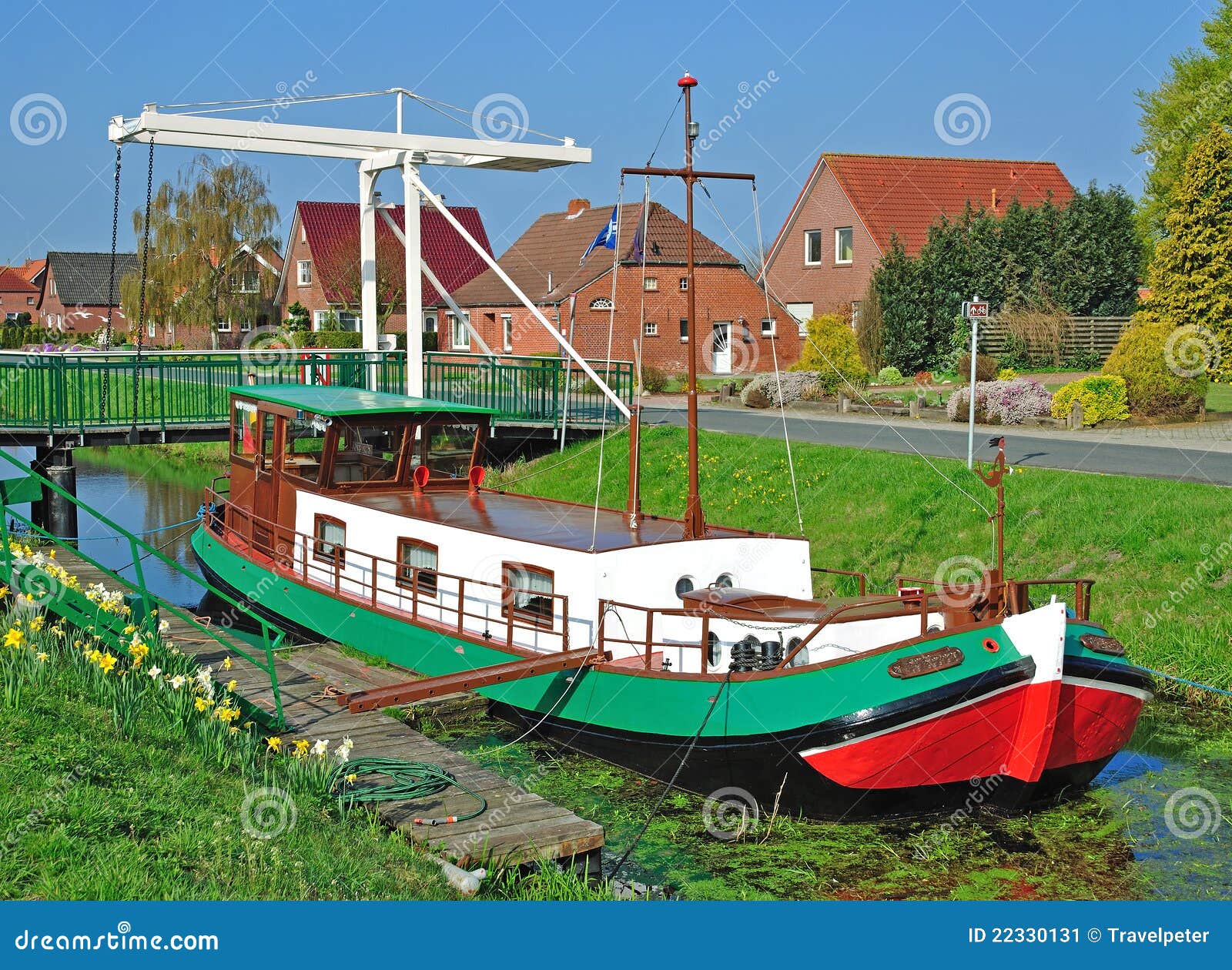 Canal in northern Germany stock image. Image of germany - 22330131