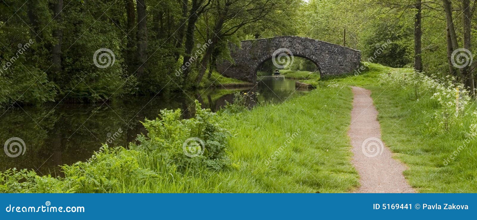 Canal path stock image. Image of wales, environment, foliage - 5169441