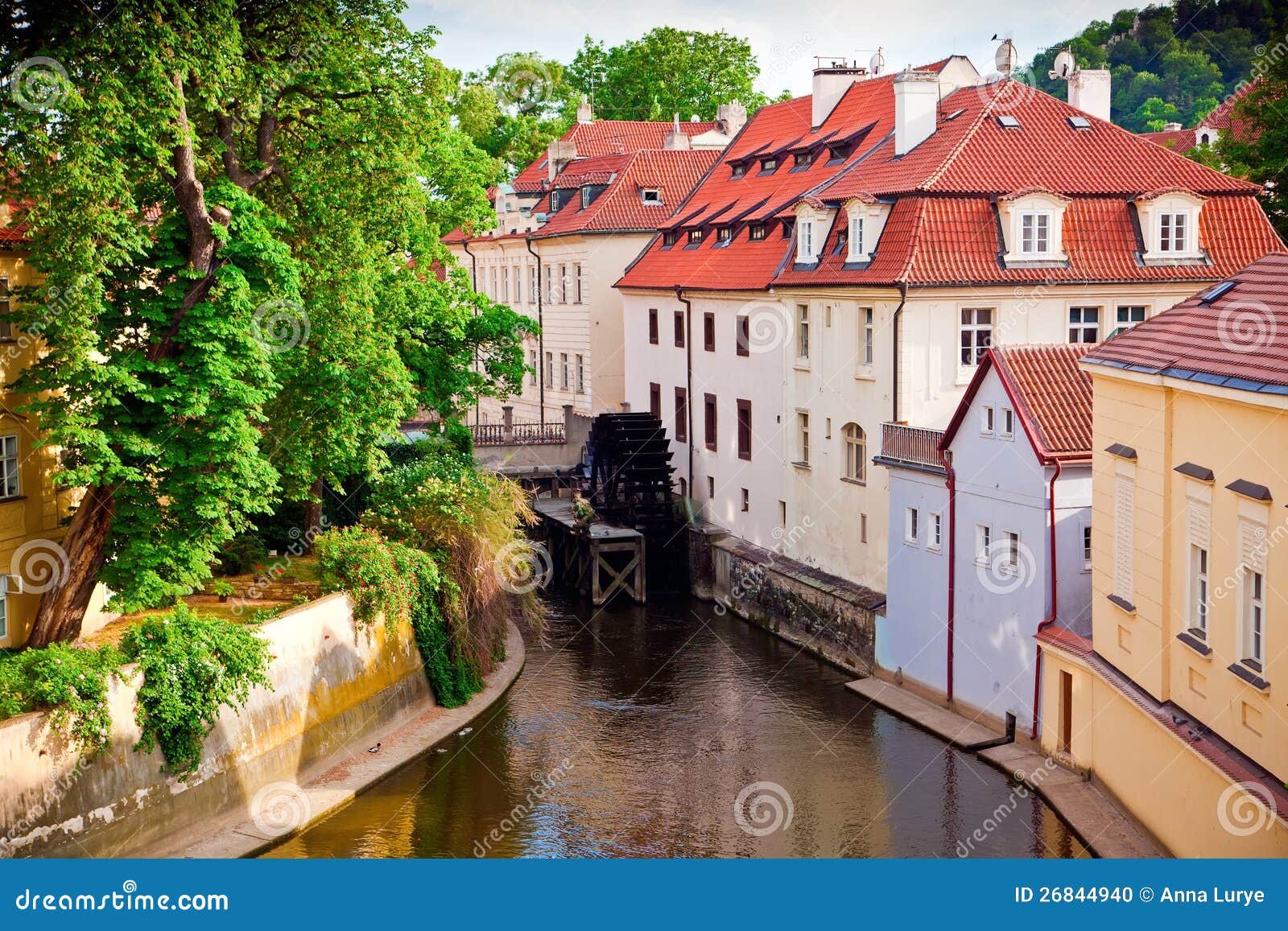 A Canal in Prague stock photo. Image of europe, blue - 26844940