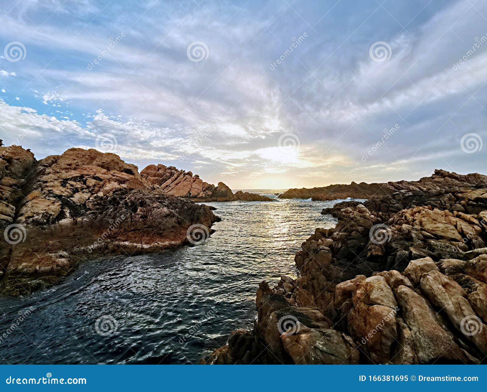 Canal Rock in WA stock image. Image of canal, sunset - 166381695