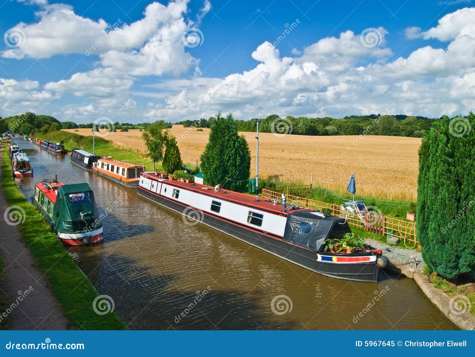 Canal Scene stock image. Image of narrow, towpath, scene - 5967645