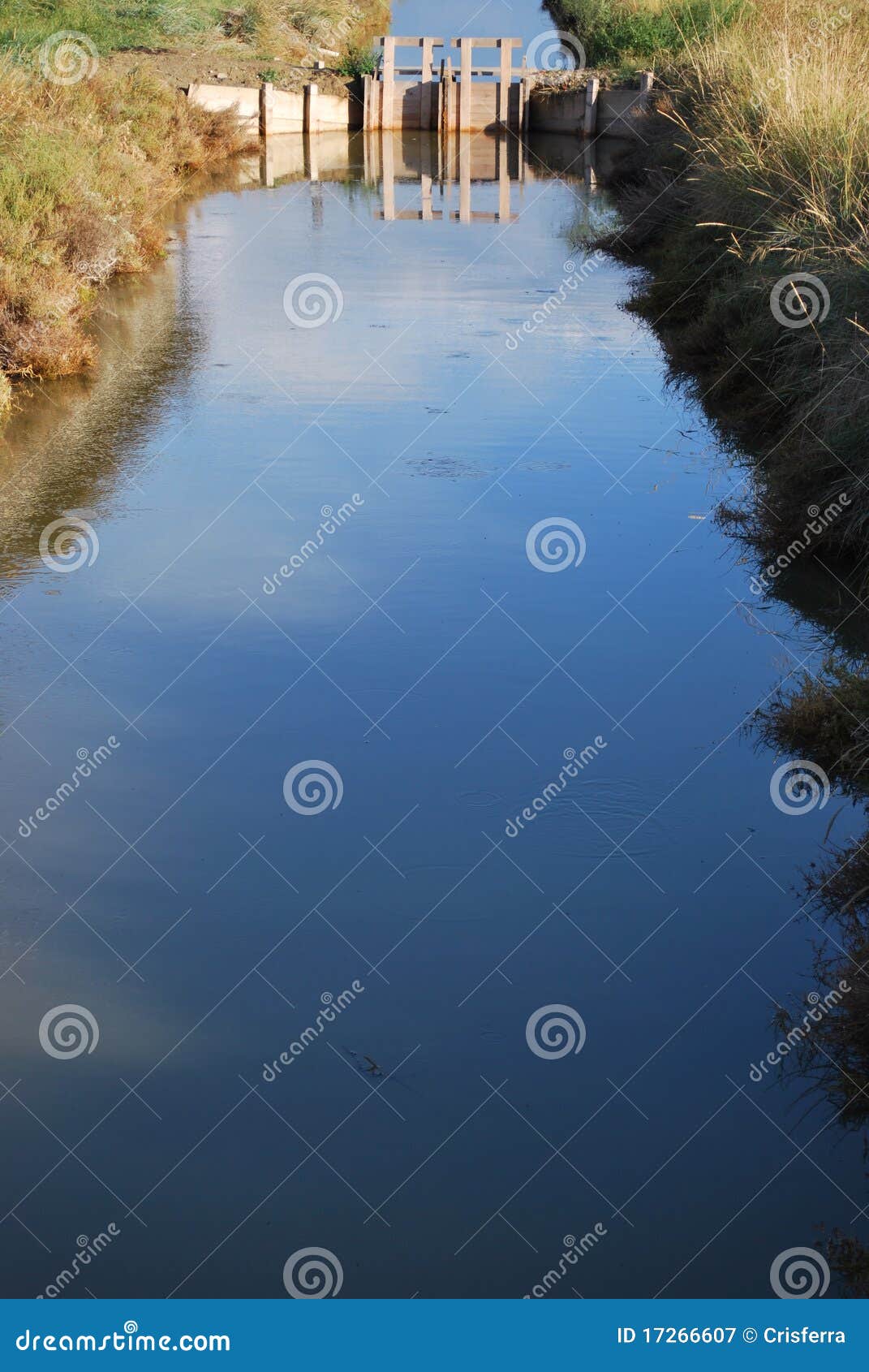 Canal sluice stock image. Image of brick, water, tranquil - 17266607