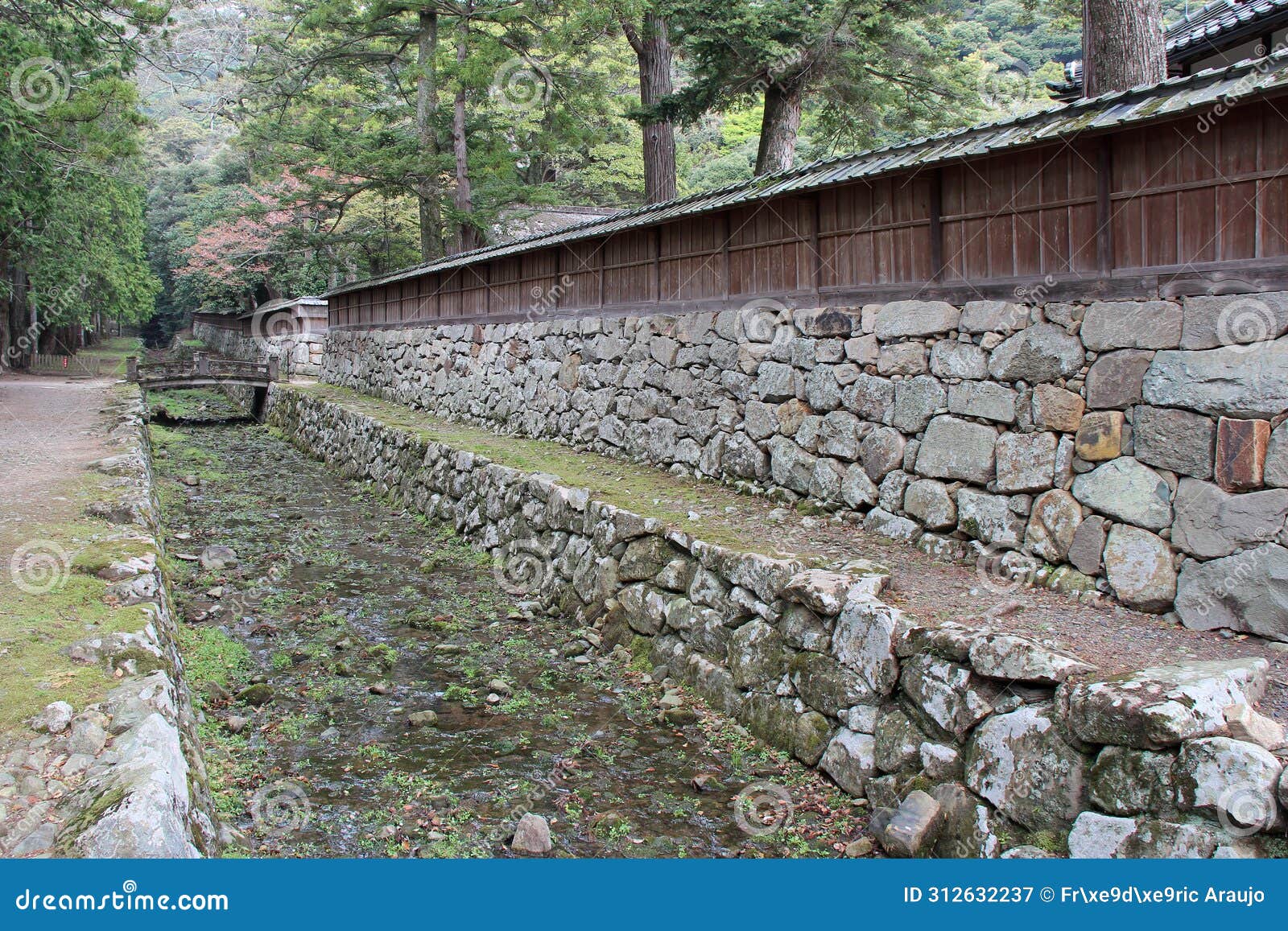 Canal and Stone Wall in Izumo (japan) Stock Image - Image of stone ...