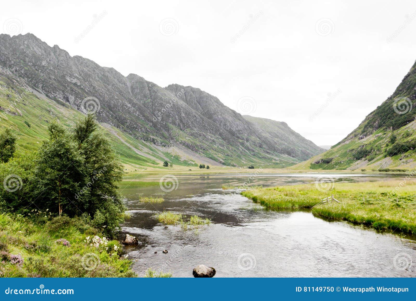 The Canal is Surrounded by the Great Mountain Stock Photo - Image of ...