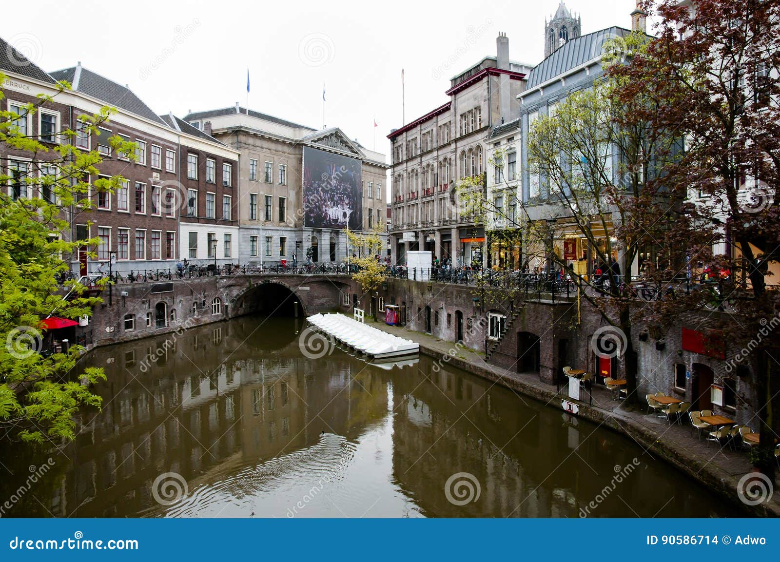 Canal in Utrecht - Netherlands Stock Photo - Image of holland ...