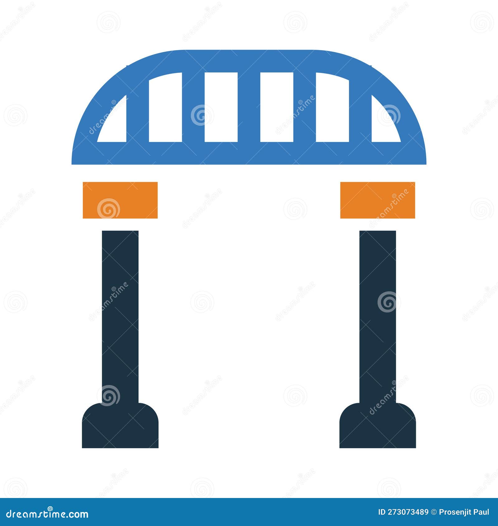 Canal, Waterway Brick Bridge Icon Stock Vector - Illustration of ...