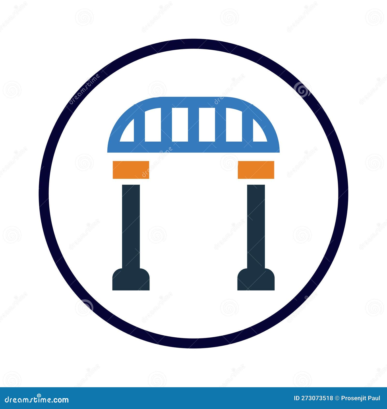 Canal, Waterway Brick Bridge Icon Stock Vector - Illustration of ...