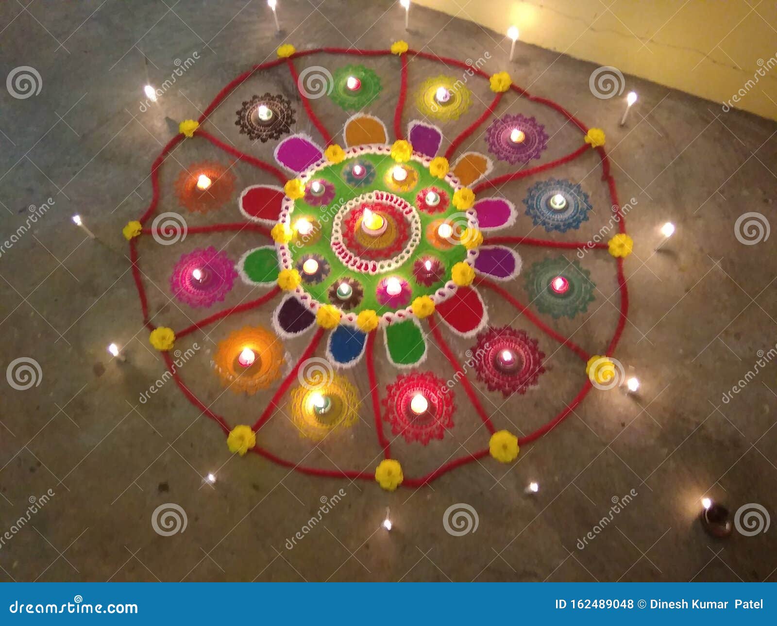 Canales De Rangoli Noche De Luz Profunda Foto de archivo - Imagen de ...