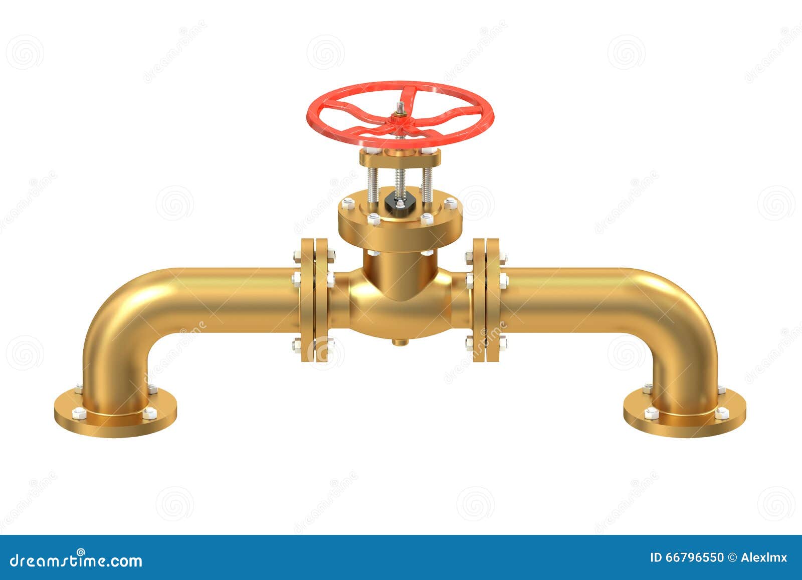 Canalisation De Cuivre Avec La Valve Illustration Stock - Illustration ...