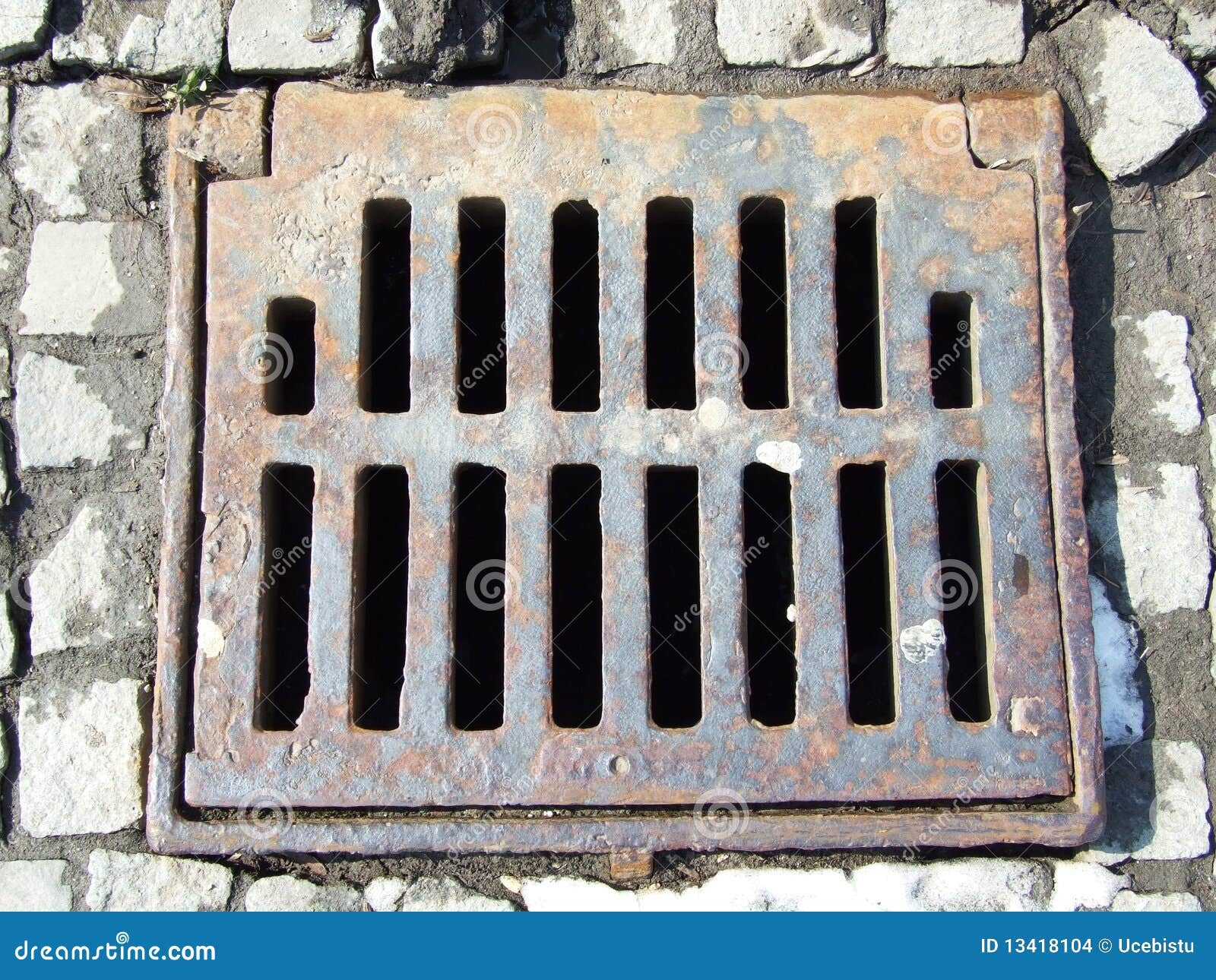 Rectangular sewer stock photo. Image of street, sewer - 13418104