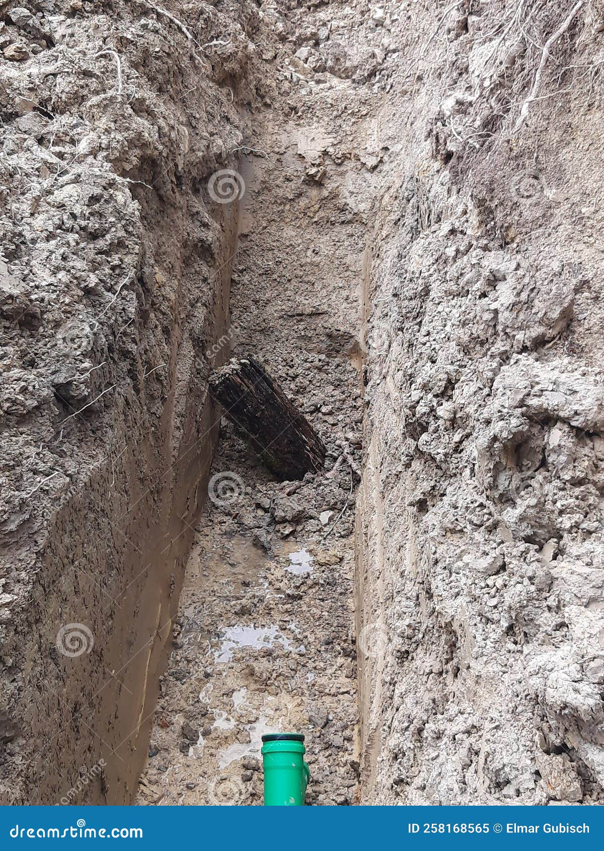 Canalization or Sewer Construction for Sewage Stock Image - Image of ...